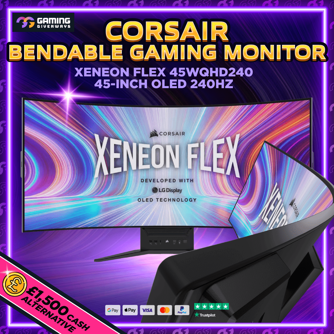 Corsair Xeneon Flex 45" OLED 240Hz Bendable Gaming Monitor (£1,500 Cash ...