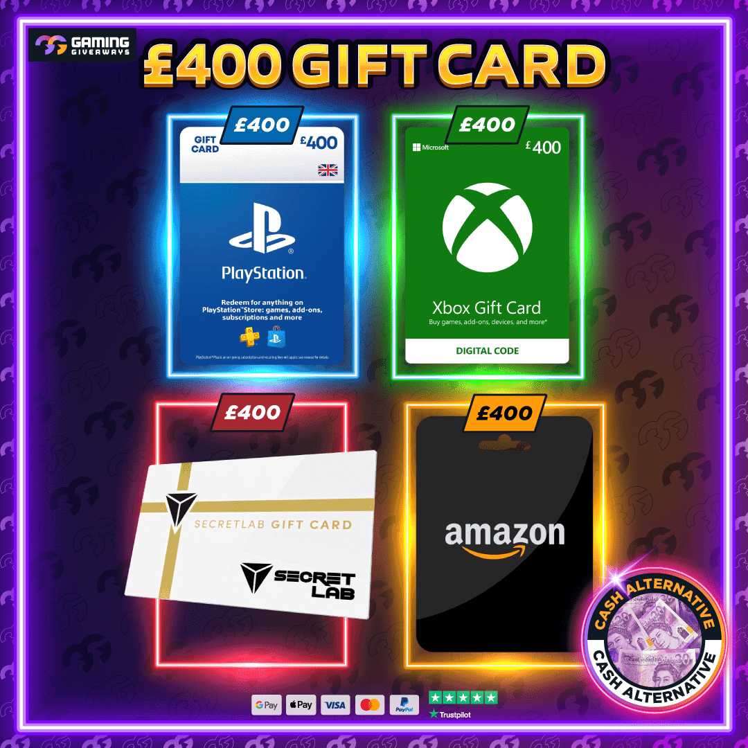 You Choose £400 Gift Card or £400 Cash Alt #1 - Gaming Giveaways