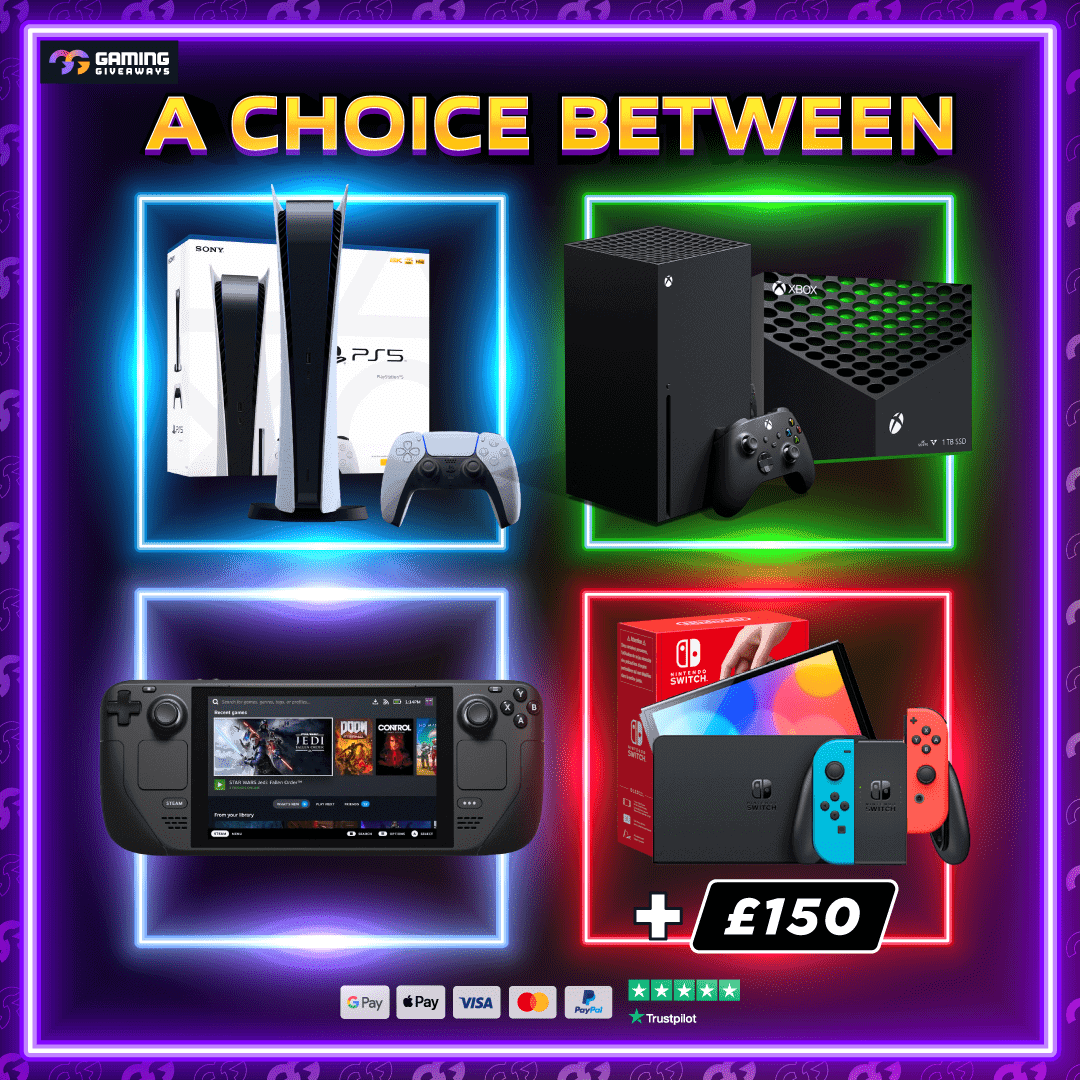 Choose Your Console #9 / £450 Cash alt - Gaming Giveaways