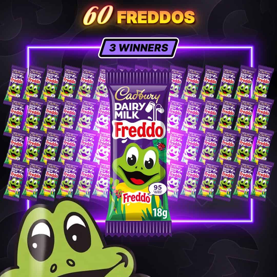 3 Winners: Cadbury Freddo Chocolate Bar (Box of 60) #1 - Gaming Giveaways