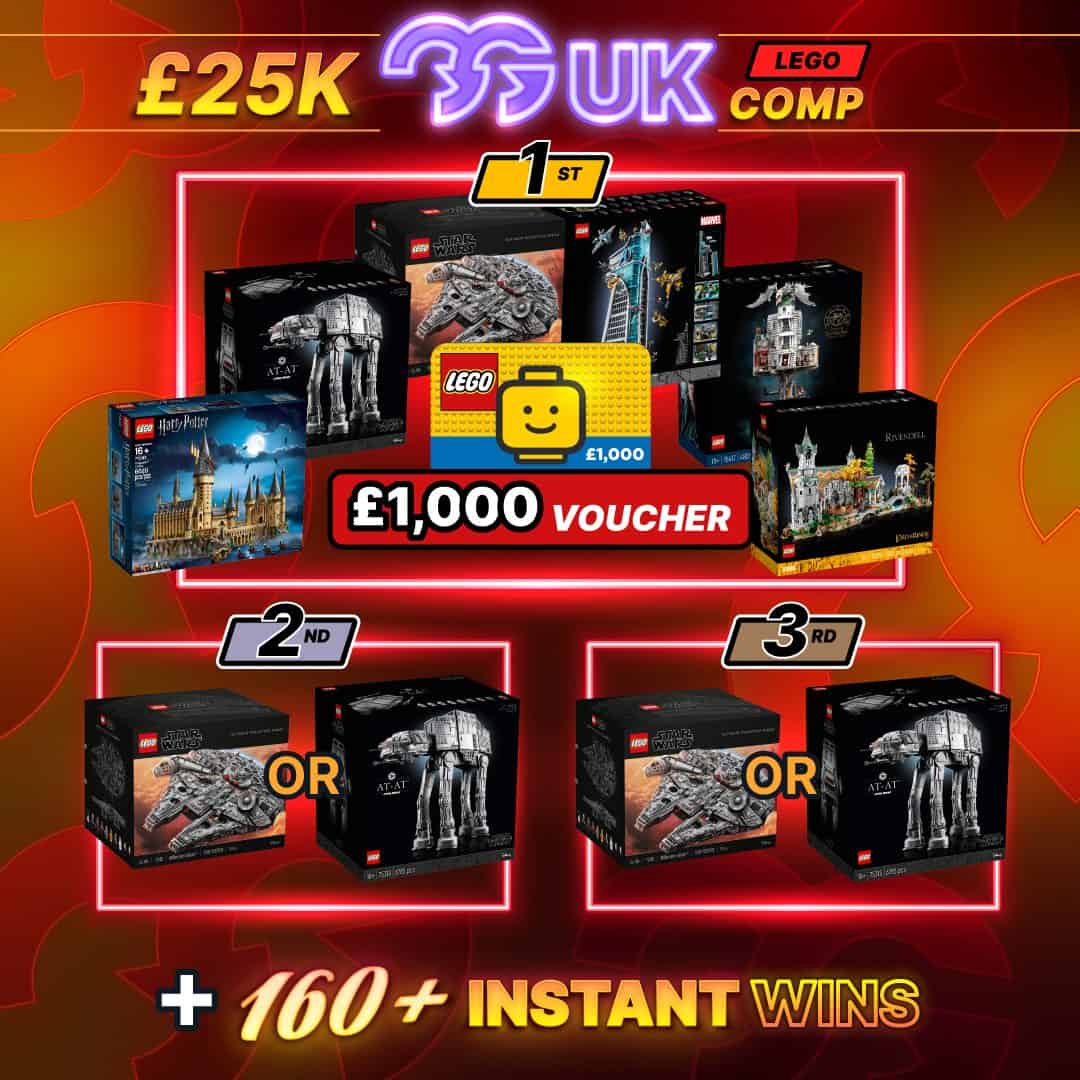 🔥 BOOSTED COMP🔥 £25K MEGA LEGO Comp + Over 160 Instant Wins (See ...