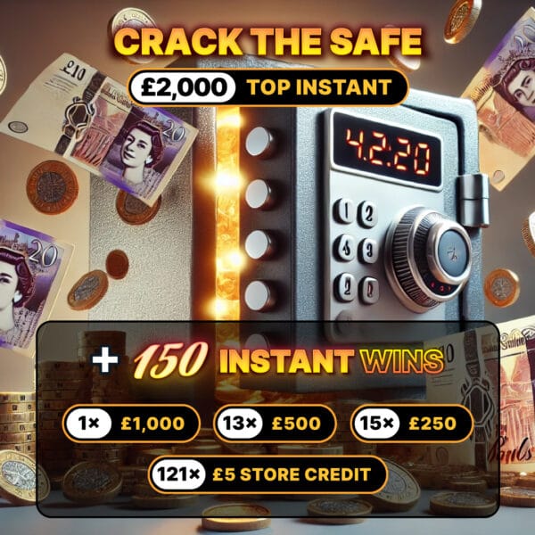 *AUTO DRAW* Crack The Safe: £2,000 Jackpot - Instant Wins Only - Gaming ...