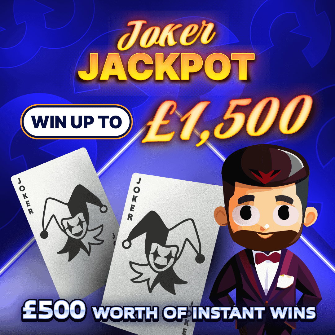 LIVE DRAW GAME - JOKER JACKPOT - Up To £1500 PLUS 20 Instant Wins #8 ...