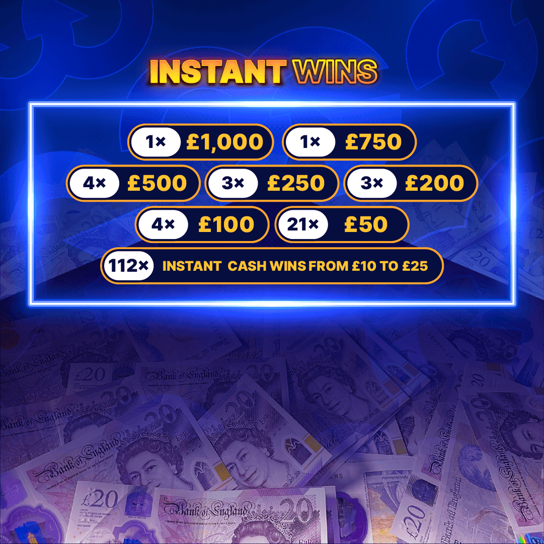 £10,000 Total Cash - Over 140 instant wins #2 - Gaming Giveaways