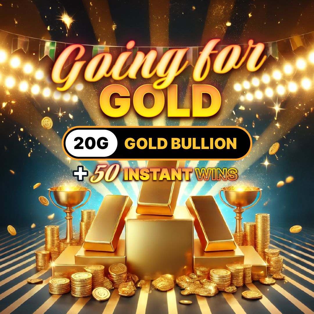 *AUTO DRAW* Going For Gold: 20g Gold Bar + 50+ Instant Wins - Gaming Giveaways
