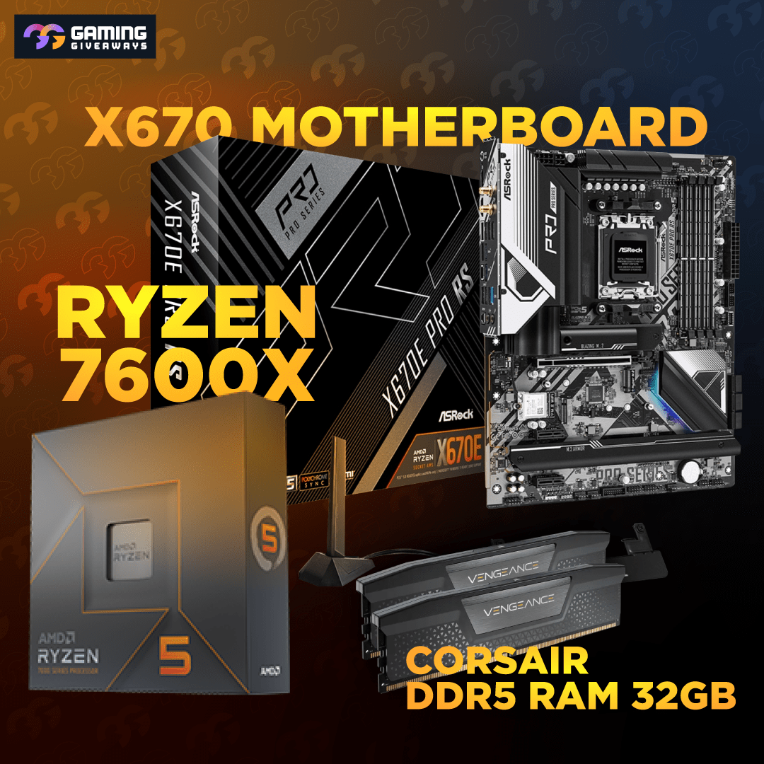 Ryzen 7600X Bundle (CPU, RAM, Mobo) - Gaming Giveaways
