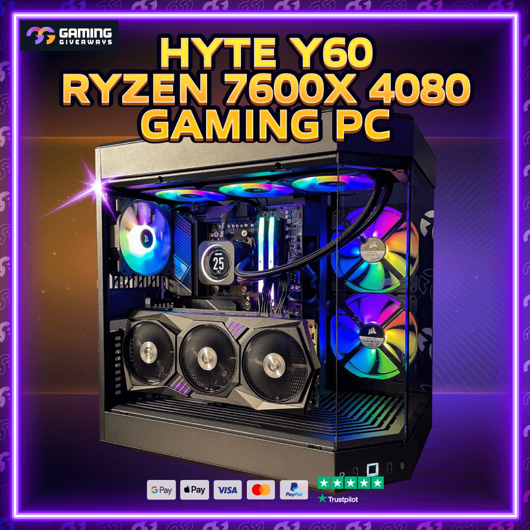 Hyte Y60 Ryzen 7600X 4080 Gaming PC - Gaming Giveaways