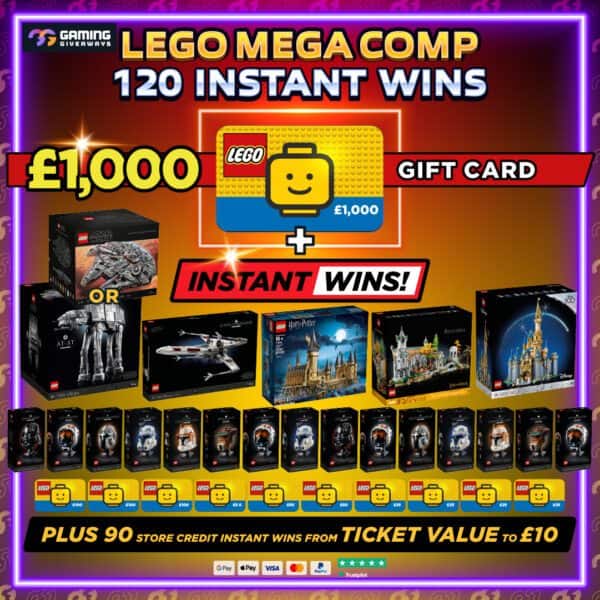 MEGA LEGO Comp + 120 instant wins (cash alts on every prize) #3 ...