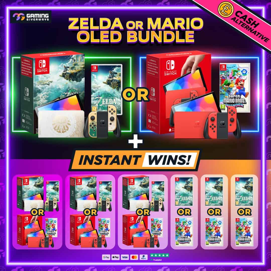 Zelda OR Mario OLED & GAME + 6 instant wins #1 - Gaming Giveaways