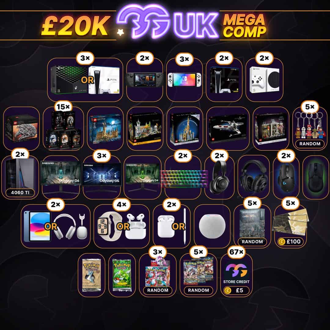Gaming Giveaways £20k MEGA Comp + 100 Instant Wins #2 - Gaming Giveaways