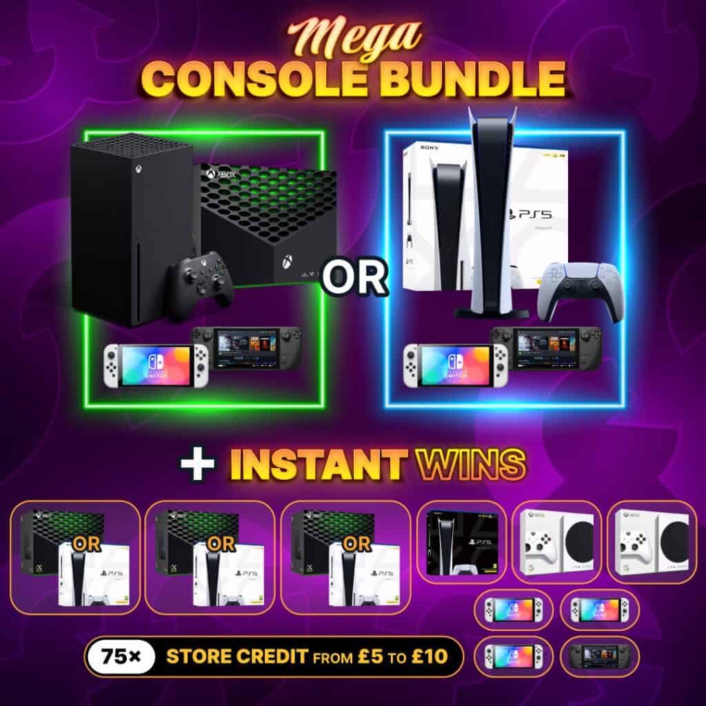 MEGA Console Bundle + 85 instant wins #22 - Gaming Giveaways