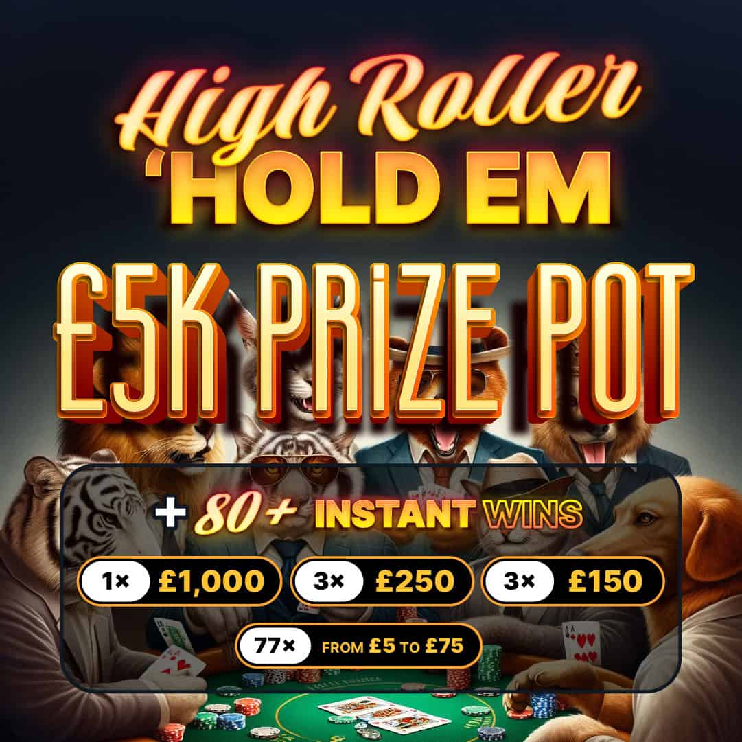 *AUTO DRAW* High Roller 'Hold em £5k Comp - Over 80 instant wins #3 ...