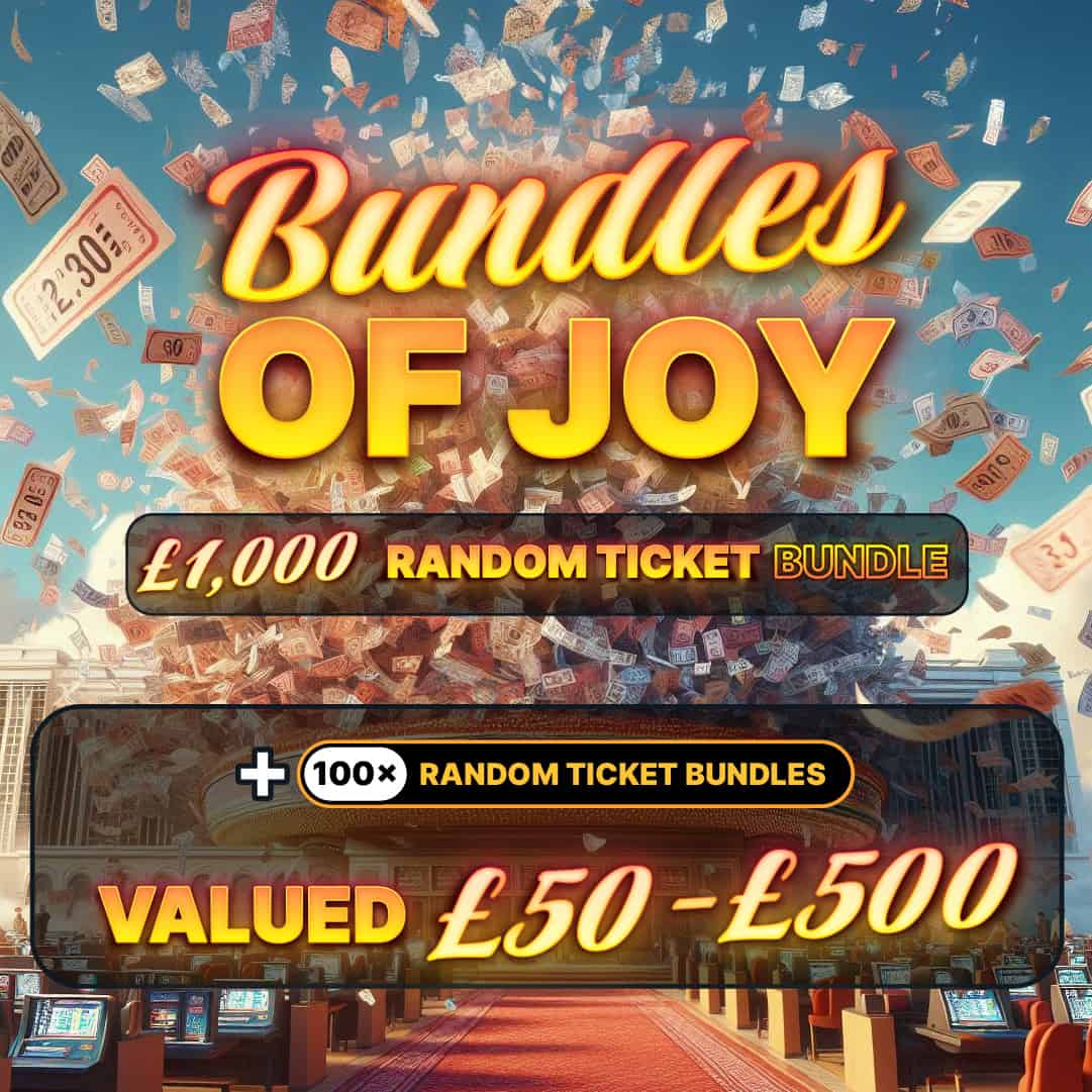 *AUTO DRAW* Bundles of Joy: £1000 Ticket Bundle + Over 100 Instant Wins ...