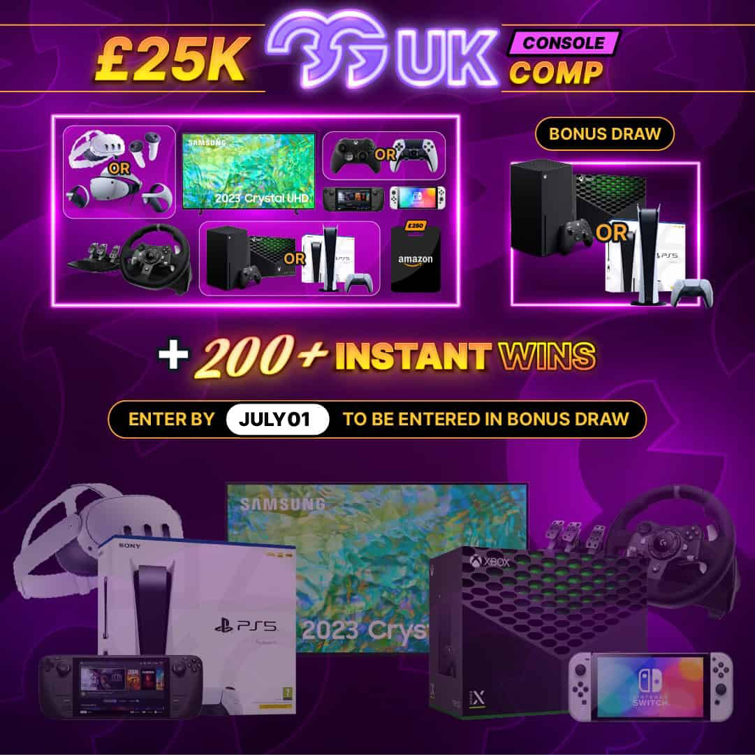 £25K MEGA Console Comp + 270 Instant Wins #3 - Gaming Giveaways