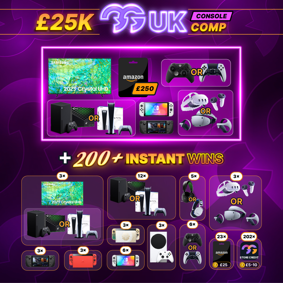 *AUTO DRAW* £25K MEGA Console Comp + 270 Instant Wins #4 - Gaming Giveaways