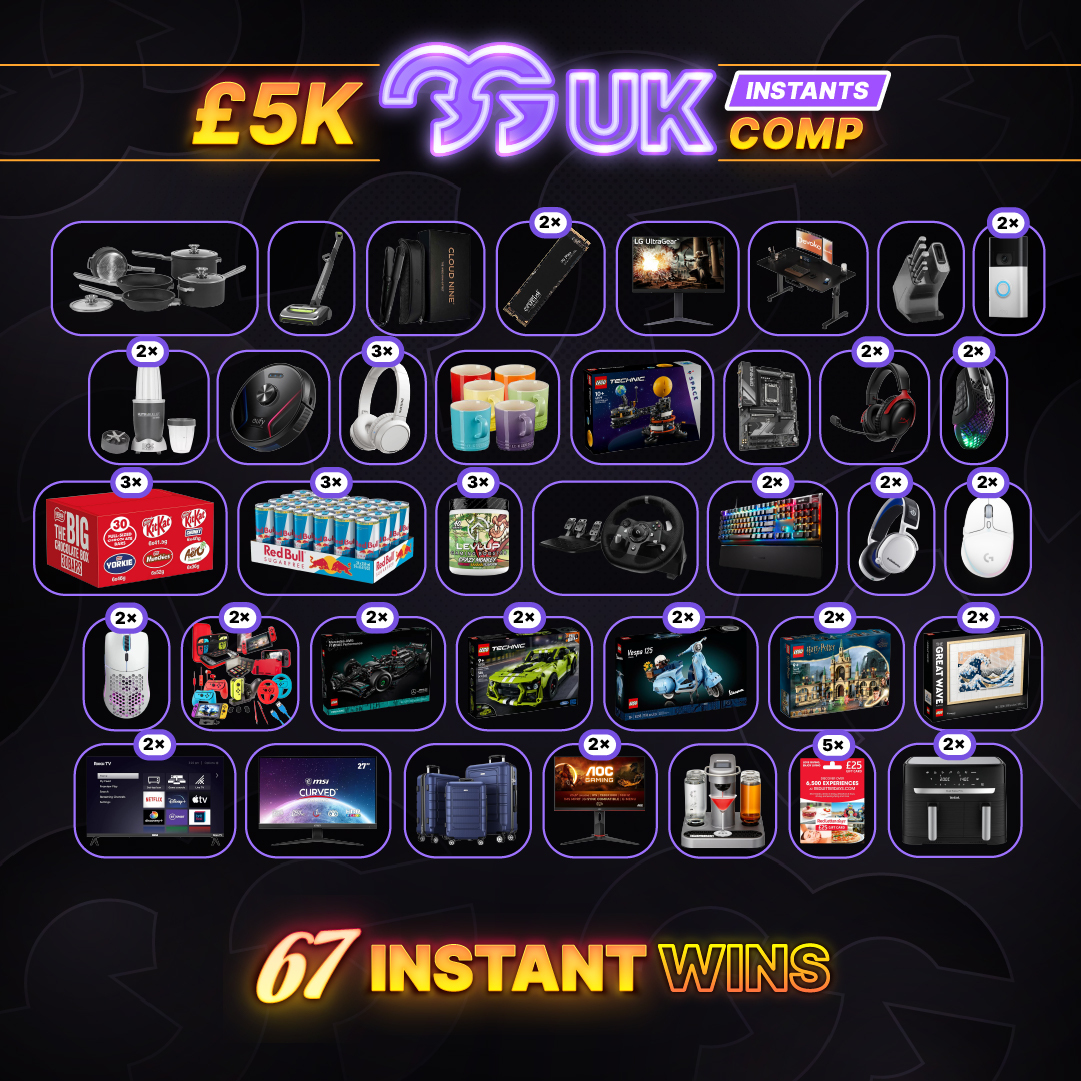 GG £5,000 Instant Win Comp - Instant Win Only (50+ Prizes) - Gaming ...