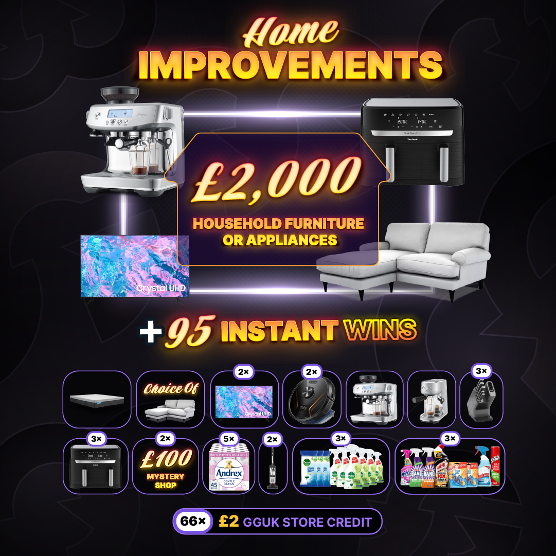 *AUTO DRAW* Home Improvements Comp + 95 Instant Wins #1 - Gaming Giveaways