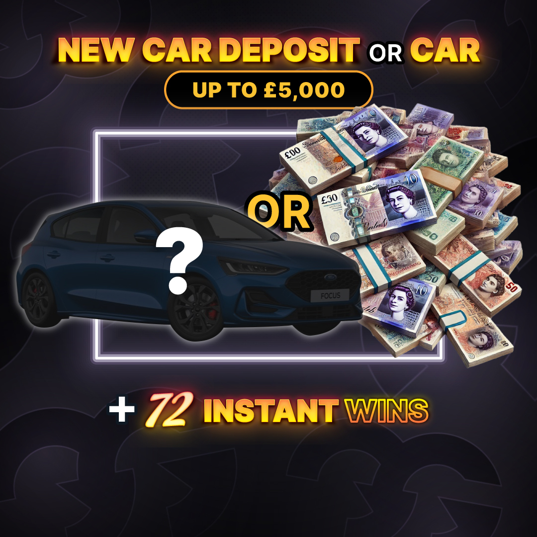 *AUTO DRAW* New Car Deposit or Car Up To £5,000 + 70+ Instant Wins #1 ...