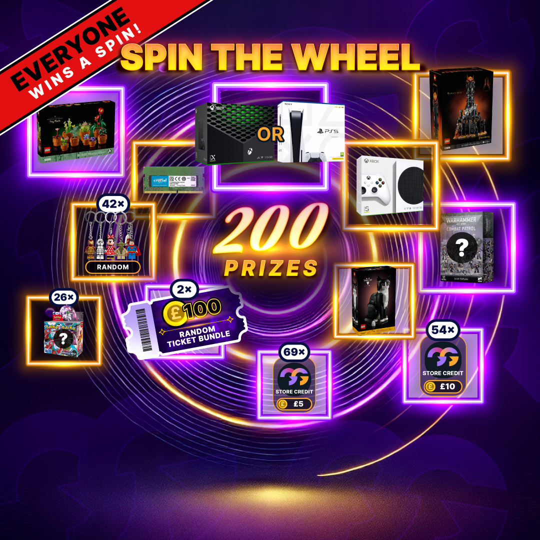 EVERYONE IS A WINNER - Spin The Wheel (200 Prizes) - Gaming Giveaways