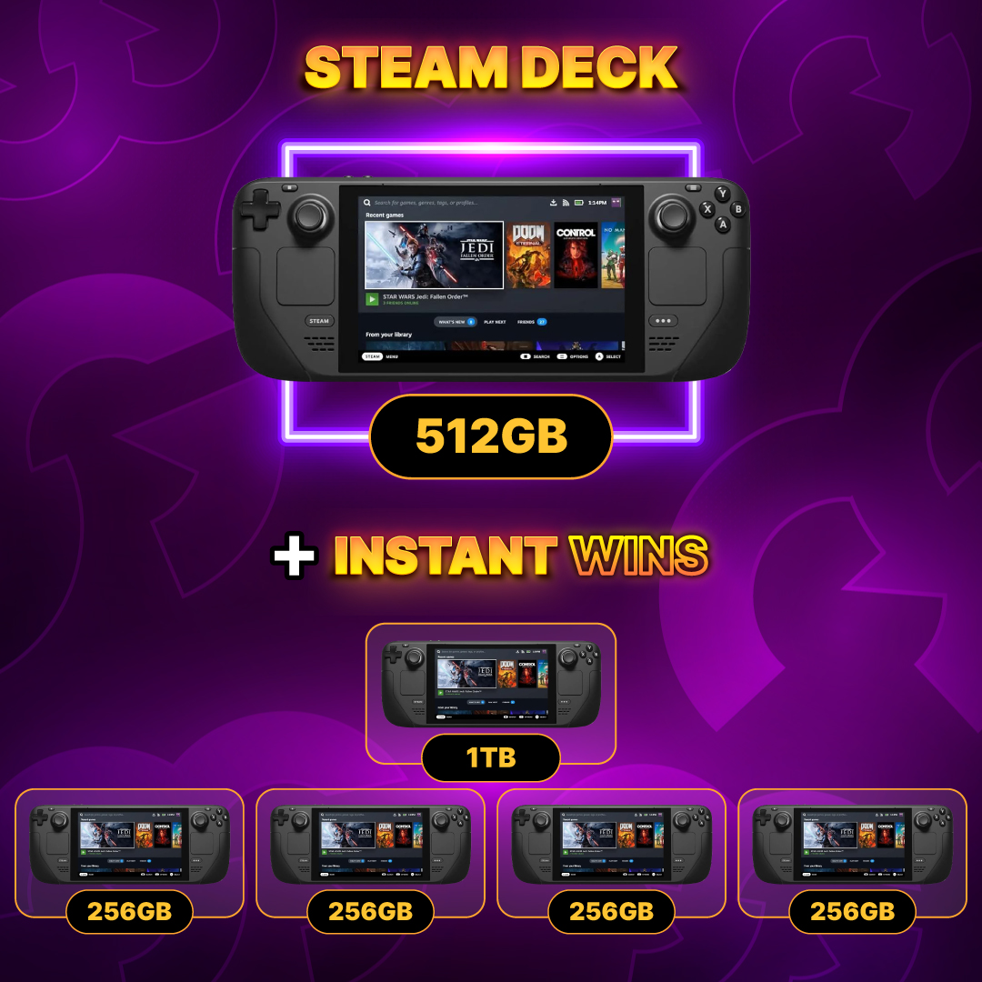 *AUTO DRAW* Steam Deck 512GB + 5 Instant Wins #4 - Gaming Giveaways