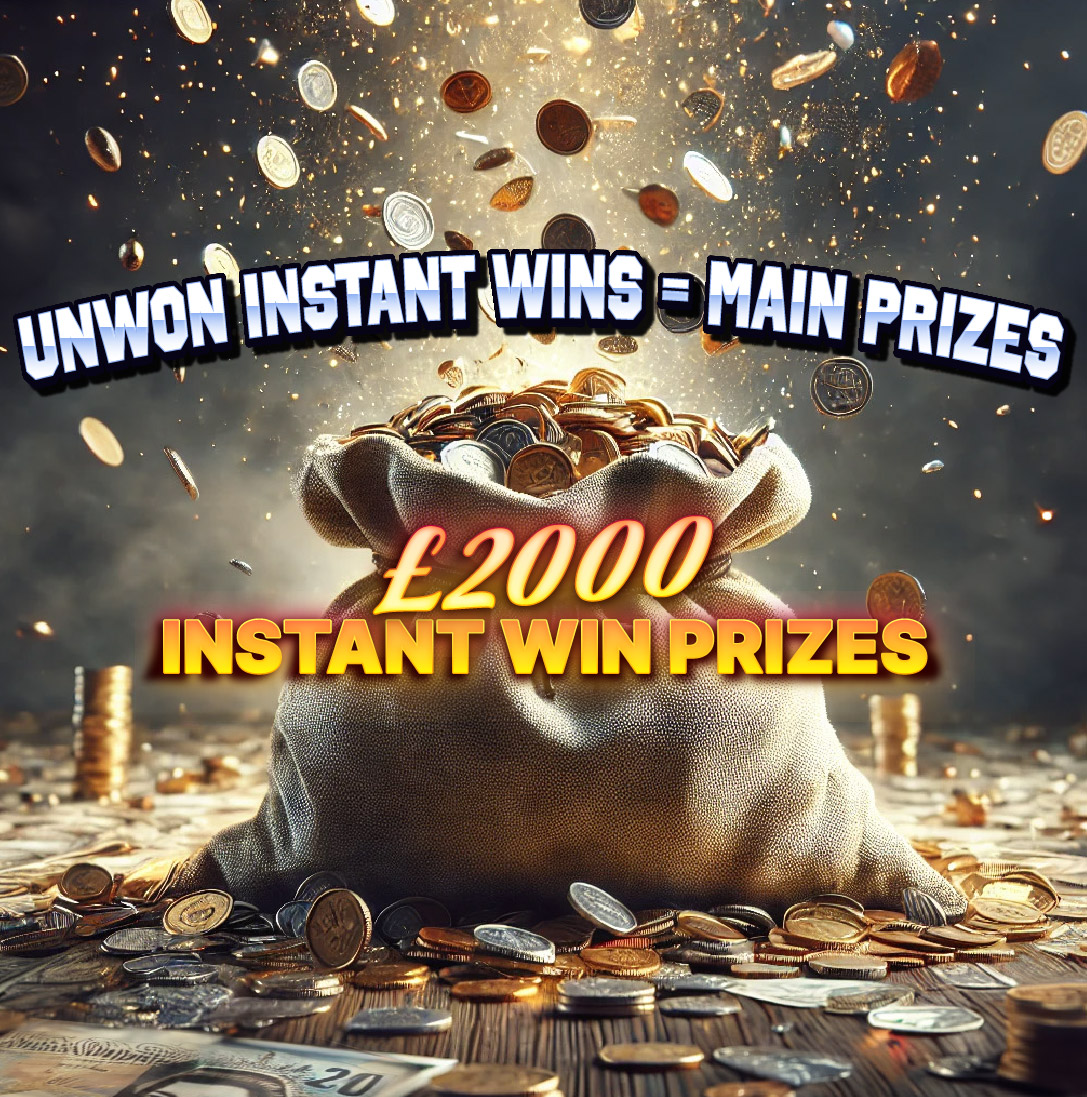 Unwon Instants = Main Prizes (£2,000 Instant Wins) #2 - Gaming Giveaways