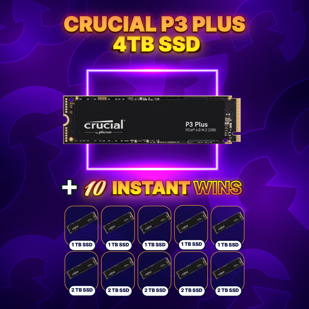 *AUTO DRAW* Crucial P3 Plus 4TB SSD + 10 Instant Wins #2 - Gaming Giveaways
