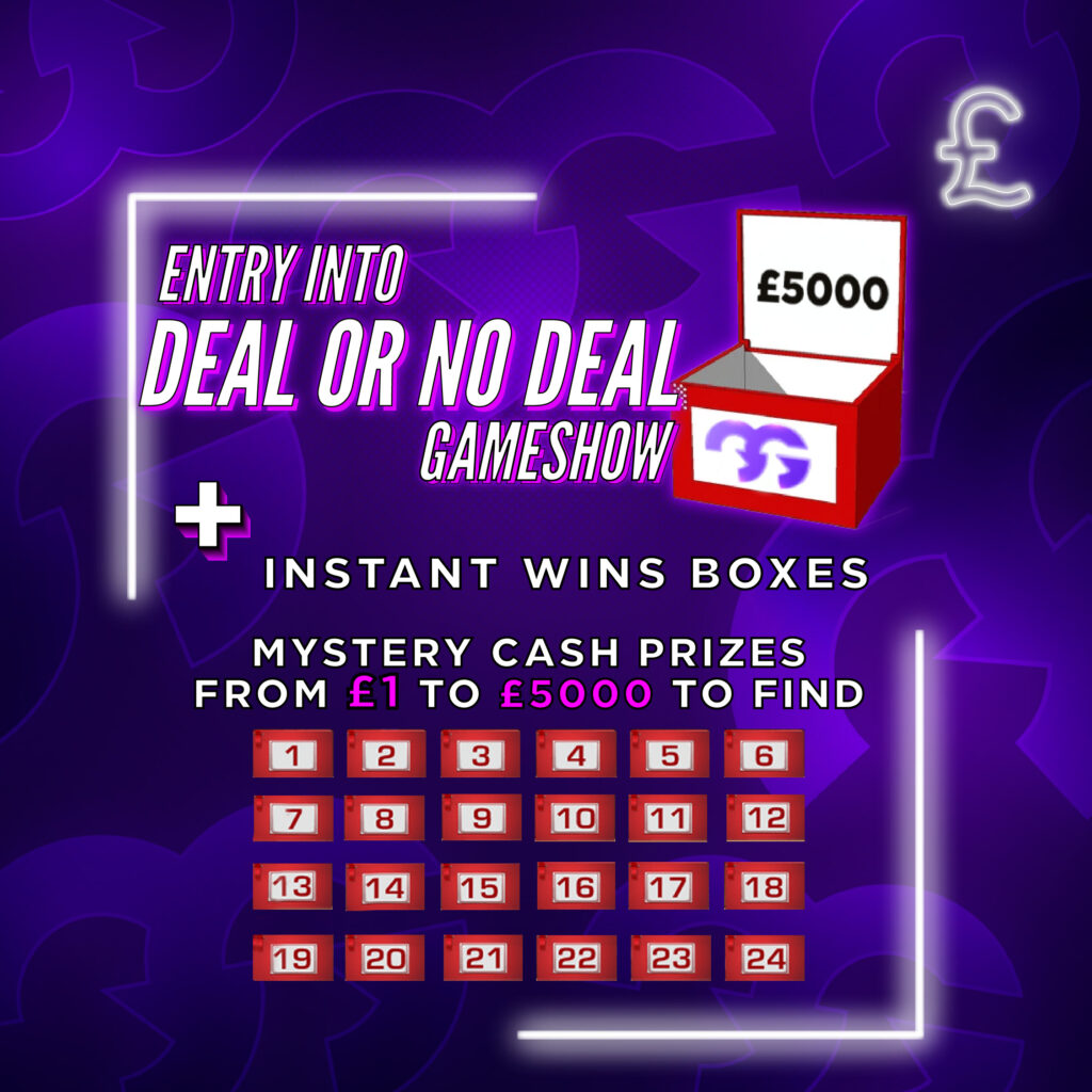 GG Deal Or No Deal £5,000 Jackpot + Instant Wins #1 - Gaming Giveaways