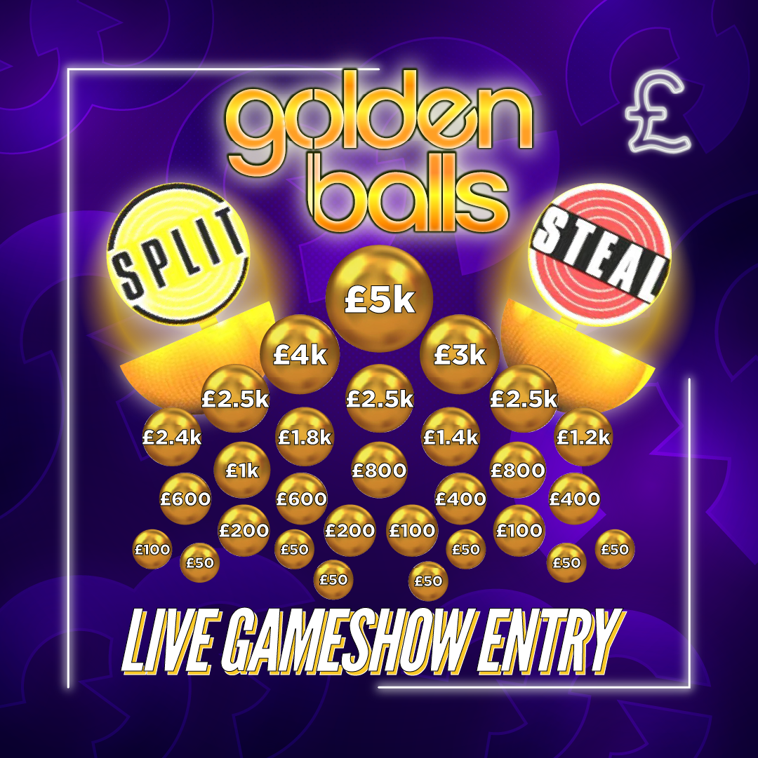 Golden Balls £5,000 Jackpot + Instant Wins #1 - Gaming Giveaways