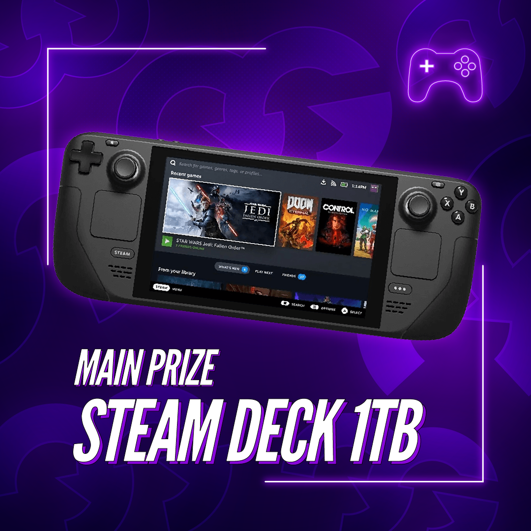  LOW ODDS Steam Deck 1TB 10 Gaming Giveaways