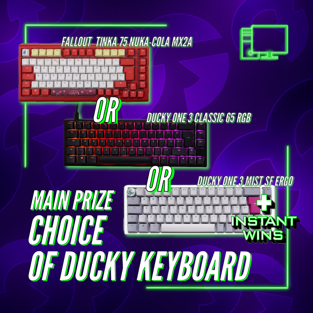Choice of Ducky Keyboard + Instant Wins #1 - Gaming Giveaways