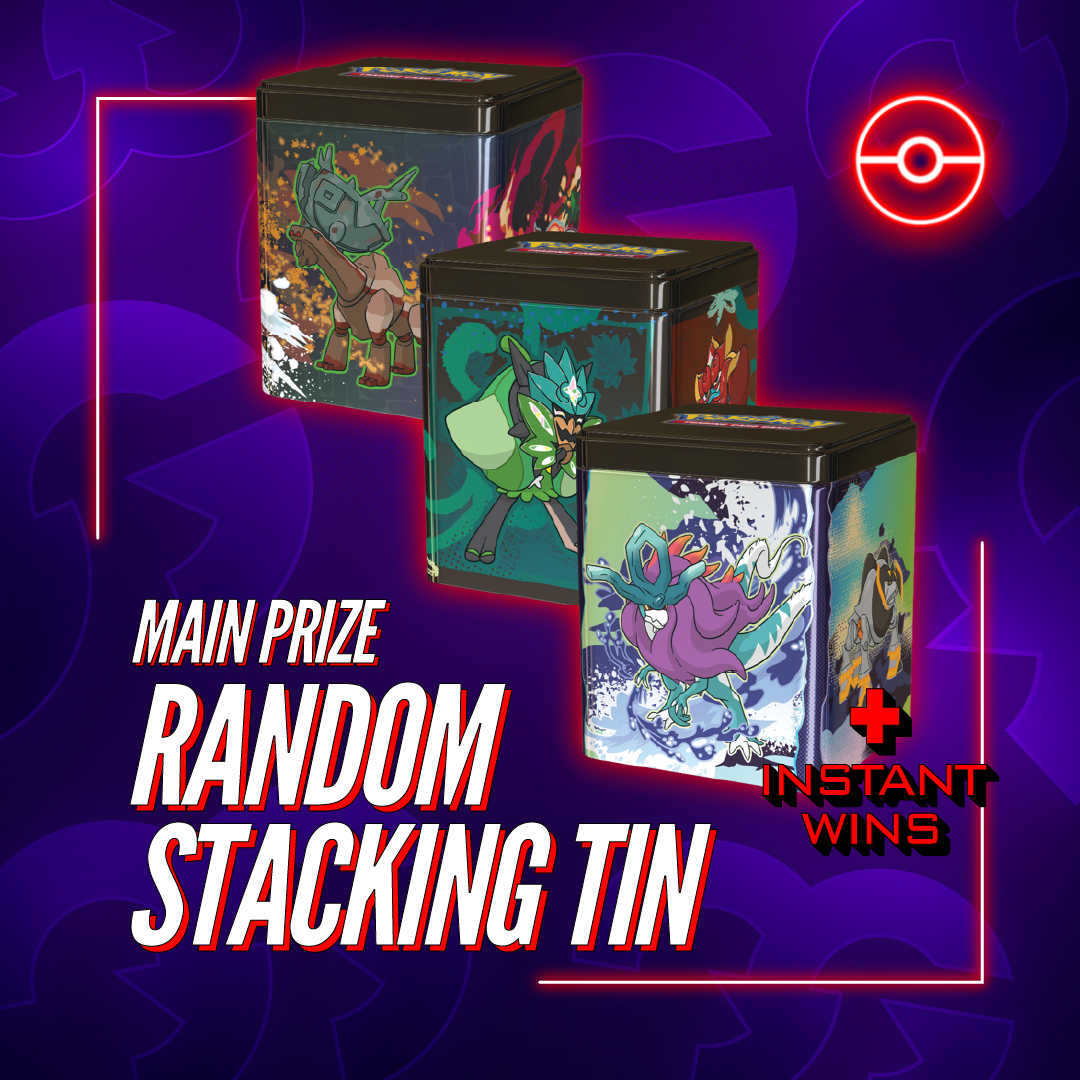 Random Pokémon Stacking Tin + Instant Wins #1 - Gaming Giveaways