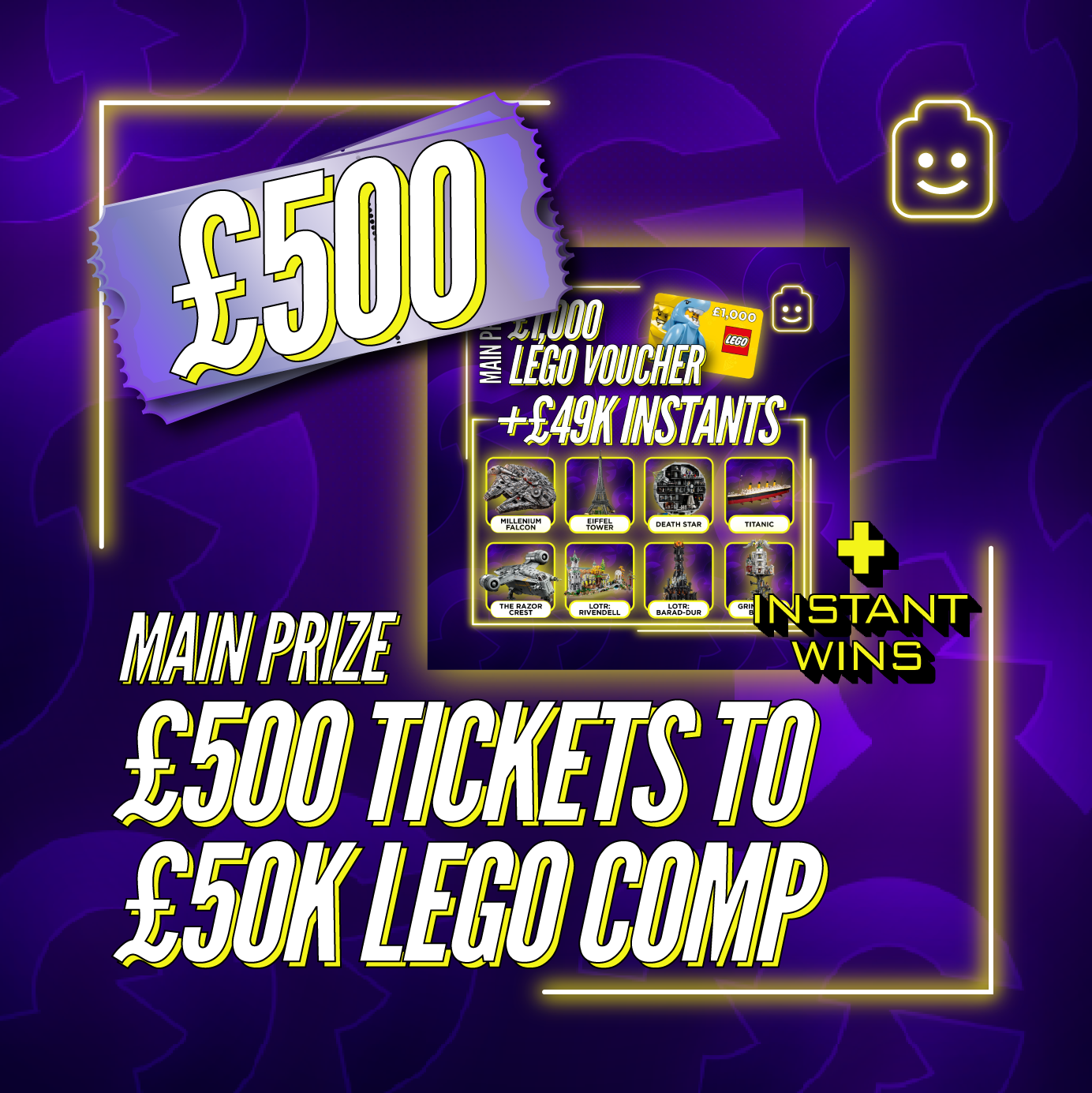 £500 Tickets To The £50k Mega LEGO Comp + Instant Wins #8 - Gaming Giveaways